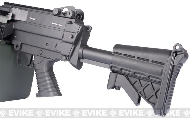 A&K Full Metal MK46 Airsoft Machine Gun with Retractable Stock | Evike.com