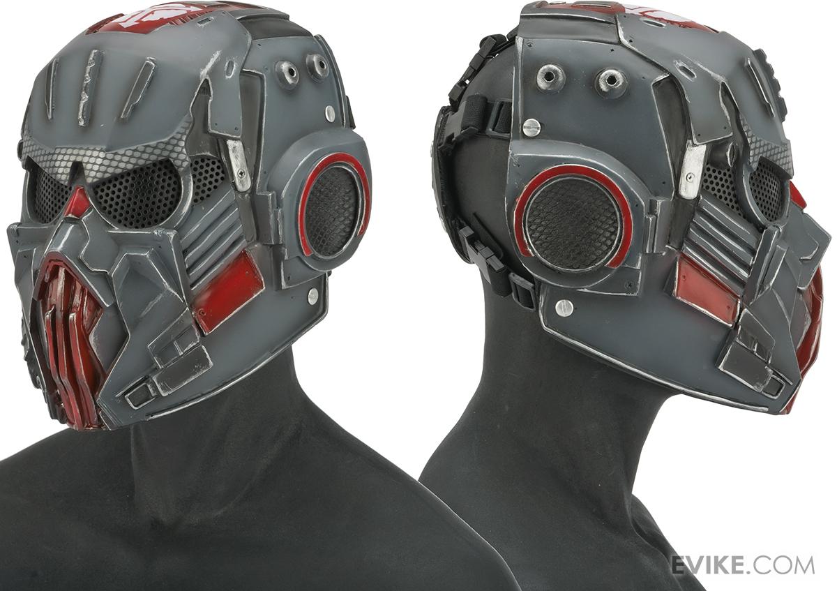 Evike.com R-Custom Hellghast Fiberglass Mask w/ Wire Mesh (Color: Grey ...