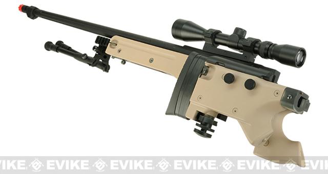 WELL G96 Gas Powered Full Size Airsoft Sniper Rifle with Scope - Desert ...